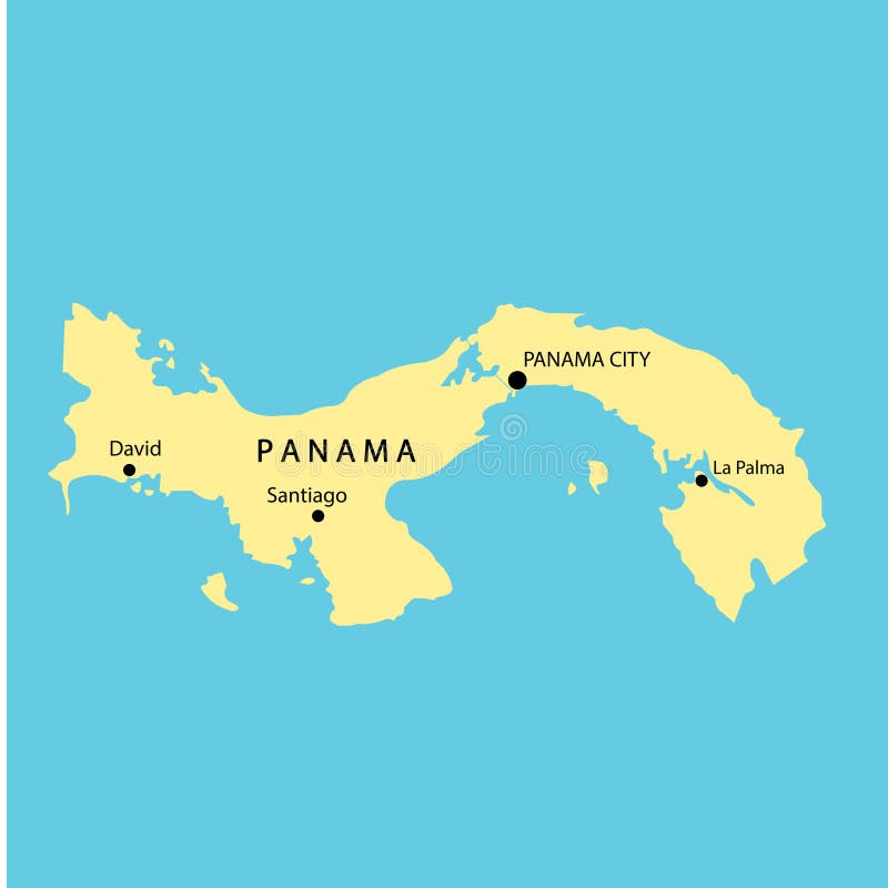 Panama map icon stock vector. Illustration of travel - 305654505