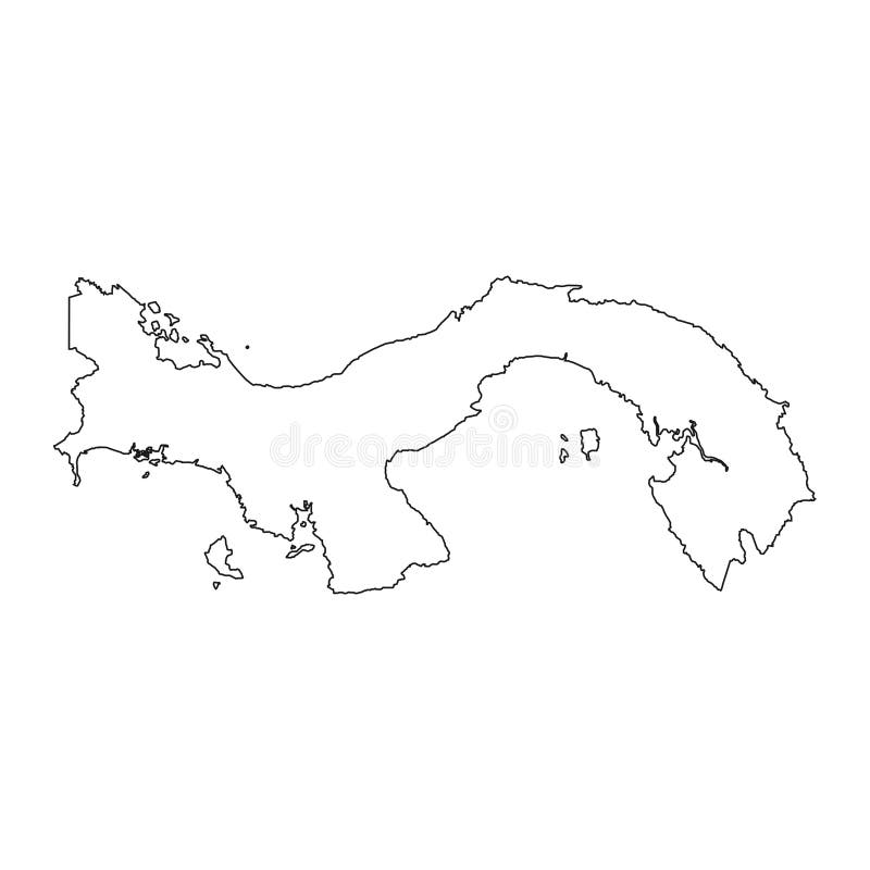 Panama map icon vector stock illustration. Illustration of graphic ...