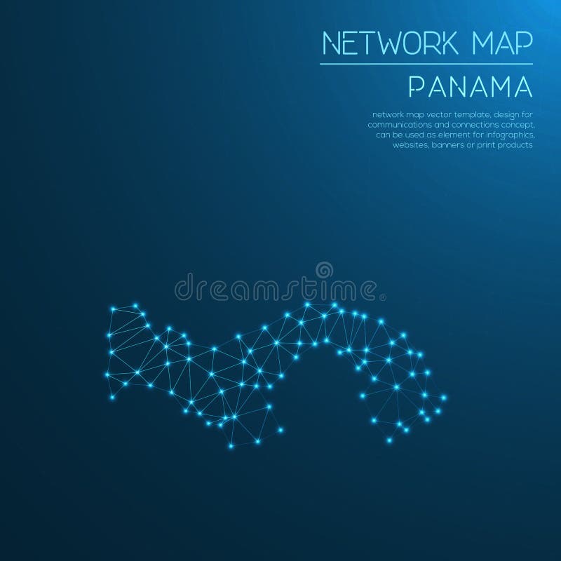 Panama network map. stock vector. Illustration of america - 85967230