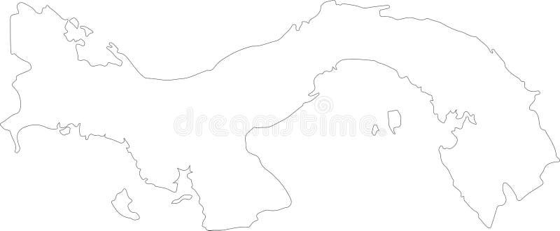 Panama outline map stock vector. Illustration of atlas - 317468434