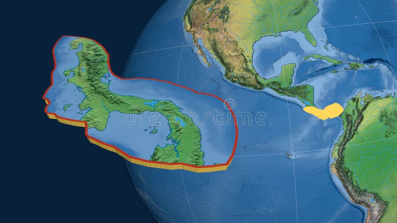 Panama Plate Presented - Natural Earth Stock Illustration ...