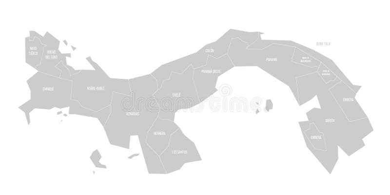 Panama Political Map of Administrative Divisions Stock Vector ...