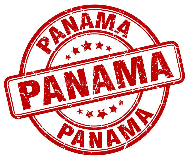 Panama Red Grunge Round Stamp Stock Vector - Illustration of sticker ...