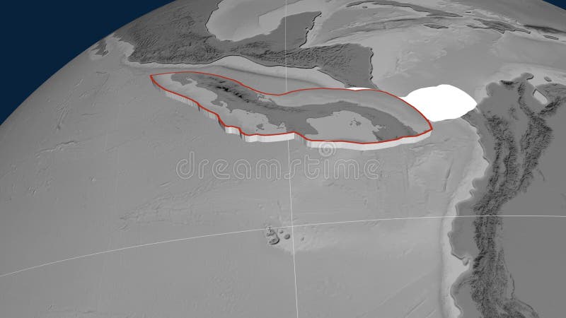 Panama Tectonic Plate. Elevation Stock Footage - Video of magma ...