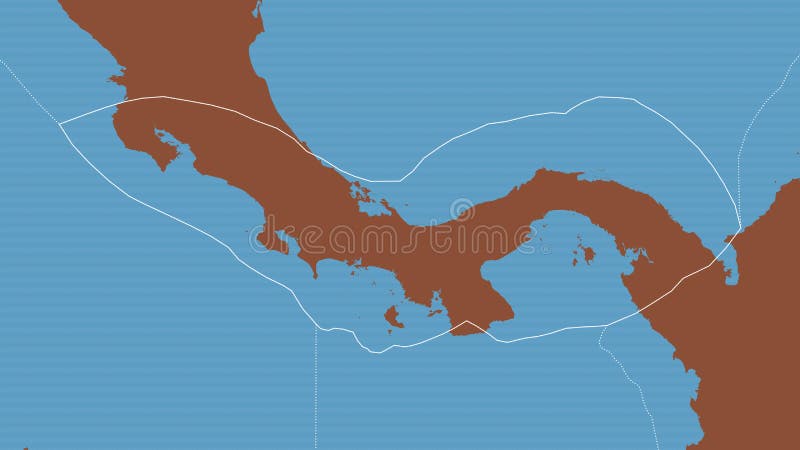 Panama Tectonic Plate - Raster. Grayscale Stock Illustration ...