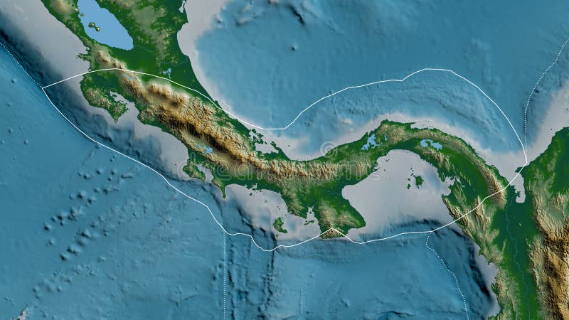 Panama Tectonic Plate - Raster. Physical Stock Illustration ...