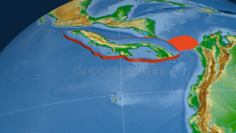 Panama Tectonic Plate. Physical Stock Video - Video of ridge, magma ...