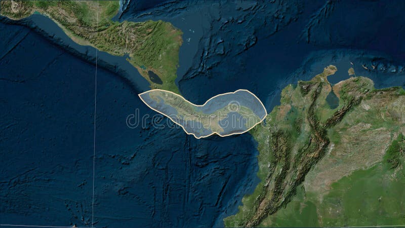 Panama Tectonic Plate - Raster. Satellite Stock Illustration ...