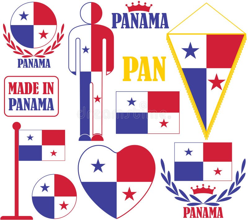 Panama stock vector. Illustration of laurel, banner, person - 48698954