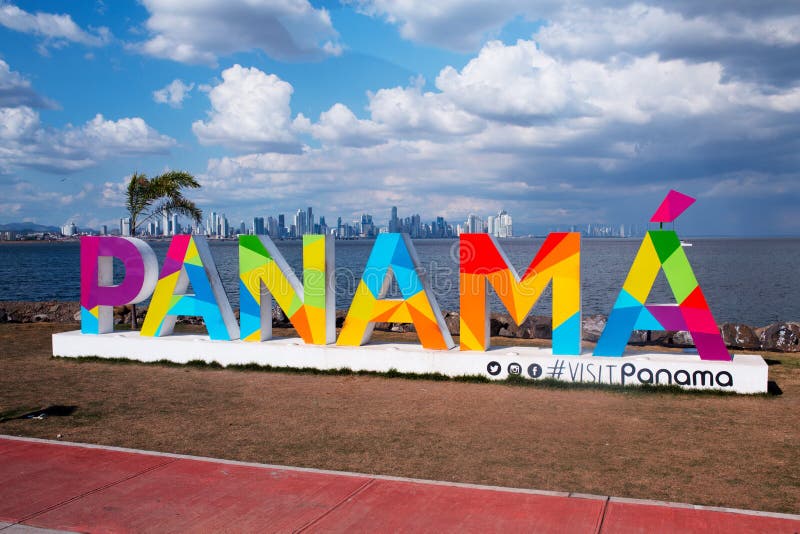 Panama View with PANAMA Logo . Editorial Stock Photo - Image of logo ...
