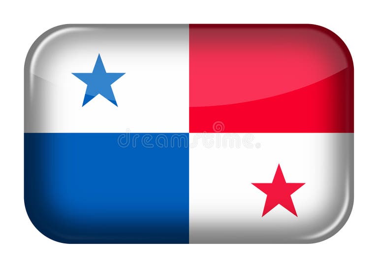 Panama Web Icon Rectangle Button Stock Illustration - Illustration of ...