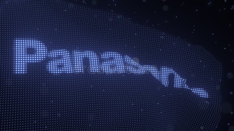 PANASONIC Logo on a Waving Digital Flag, Looping 3d Animation Stock ...