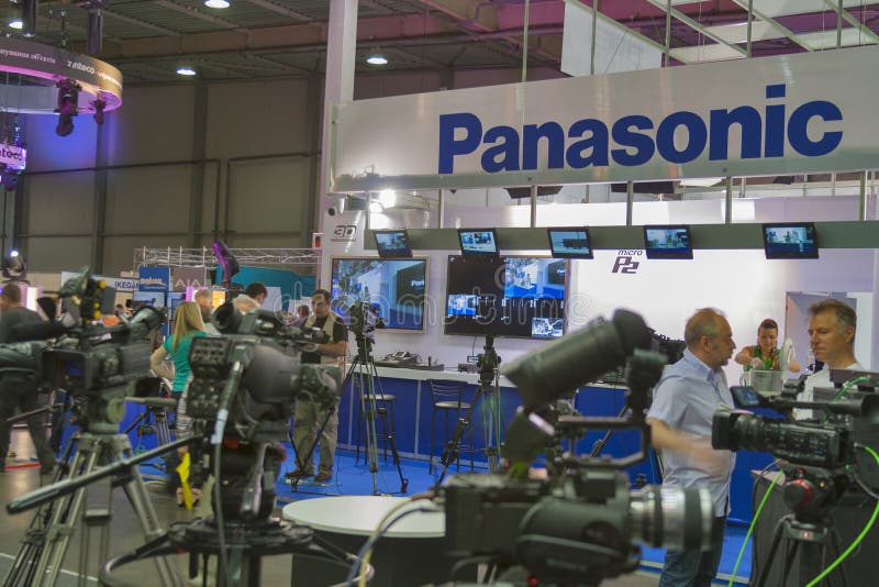 Panasonic TV Equipment Booth Editorial Photo - Image of operator ...