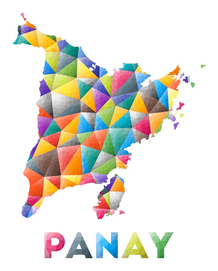 Panay - Colorful Low Poly Island Shape. Stock Vector - Illustration of ...