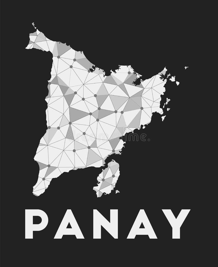 Panay - Communication Network Map of Island. Stock Vector ...