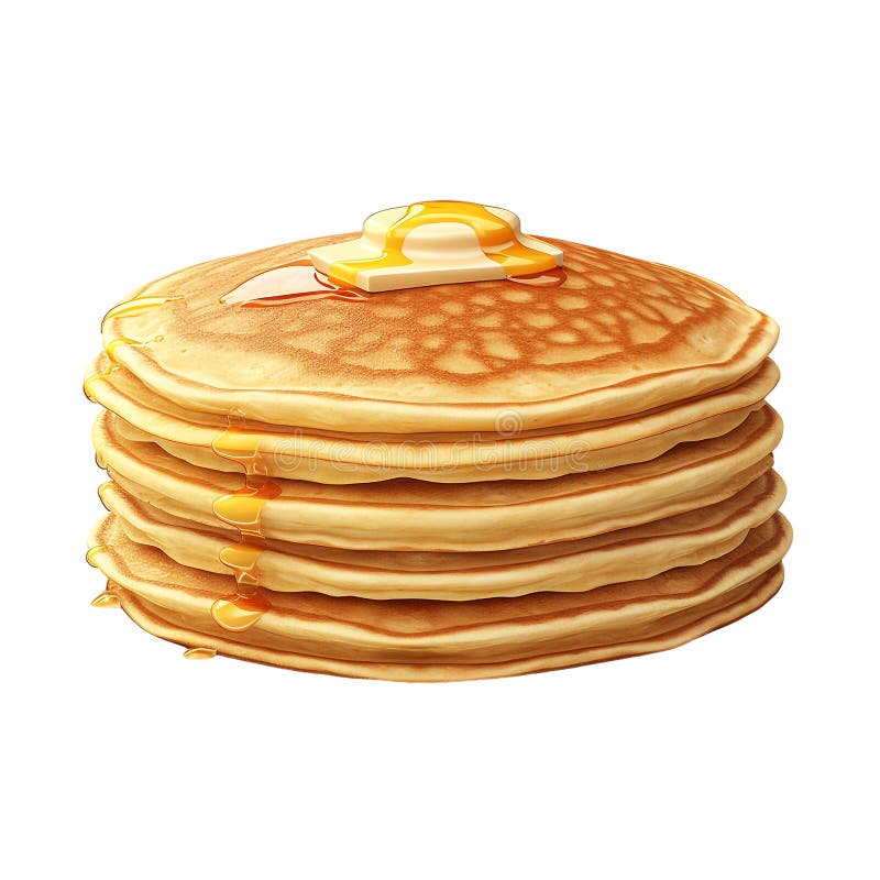 Pancake Against Transparent Background Ai Generated Stock Illustration ...