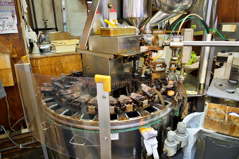 Pancake automated machine stock photo. Image of snack - 344464956