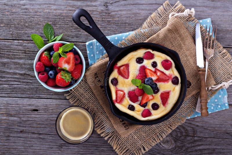 Pancake with Berries Fluffy and Colorful Stock Photo - Image of gourmet ...