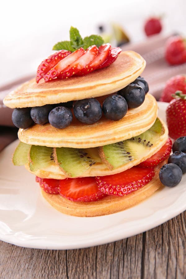 Pancake and berry stock photo. Image of stack, culinary - 48909420