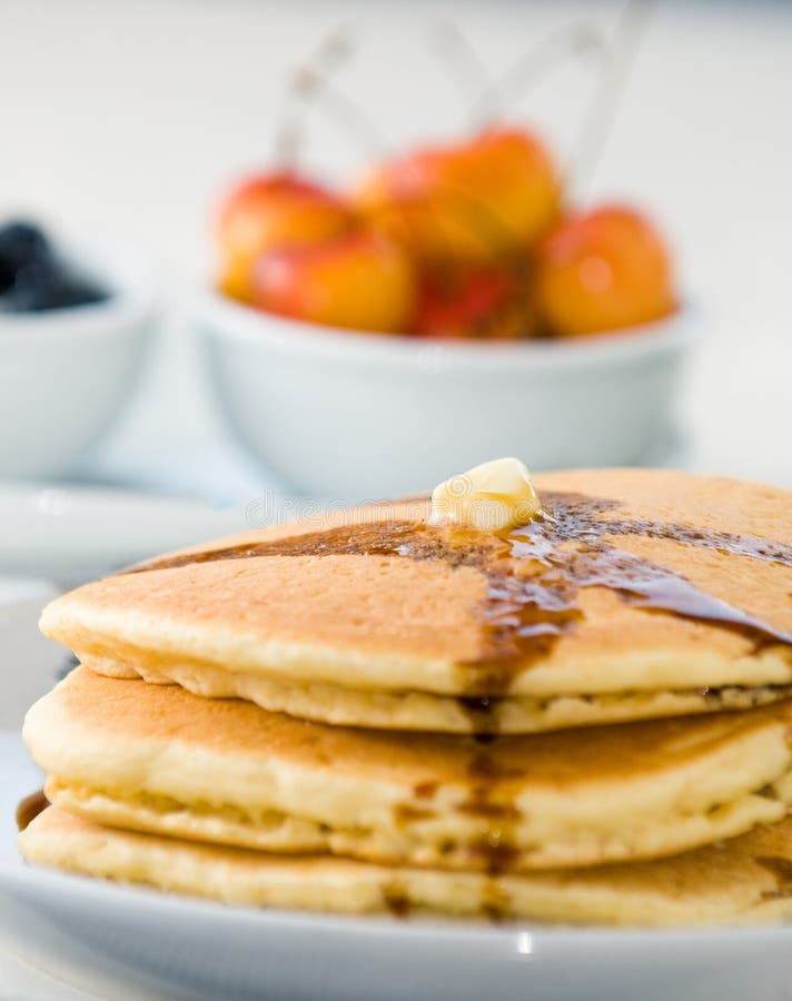 Breakfast Pancakes stock image. Image of yellow, parsley - 2984163