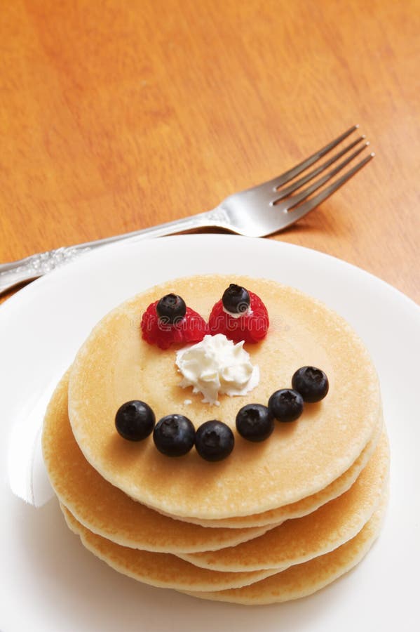 Pancake Breakfast Face stock image. Image of breakfast - 108956925