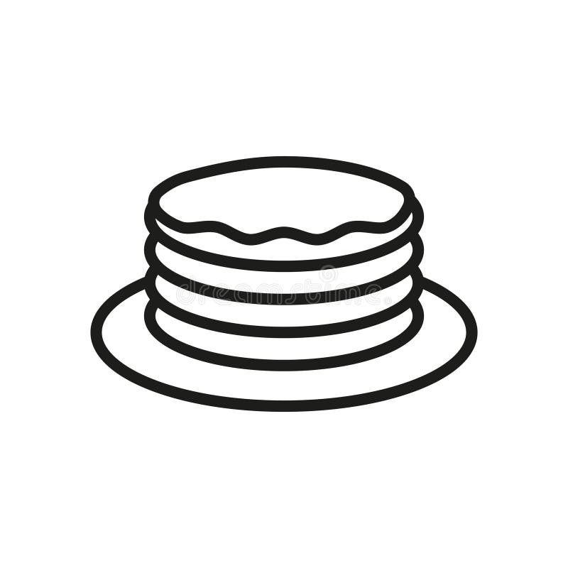 Pancake Food Beverage Icon Vector Basic Design Simple and Modern Stock ...