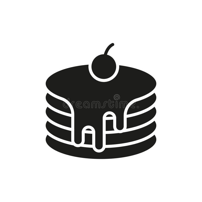 Pancake Food Beverage Icon Vector Basic Design Simple and Modern Stock ...