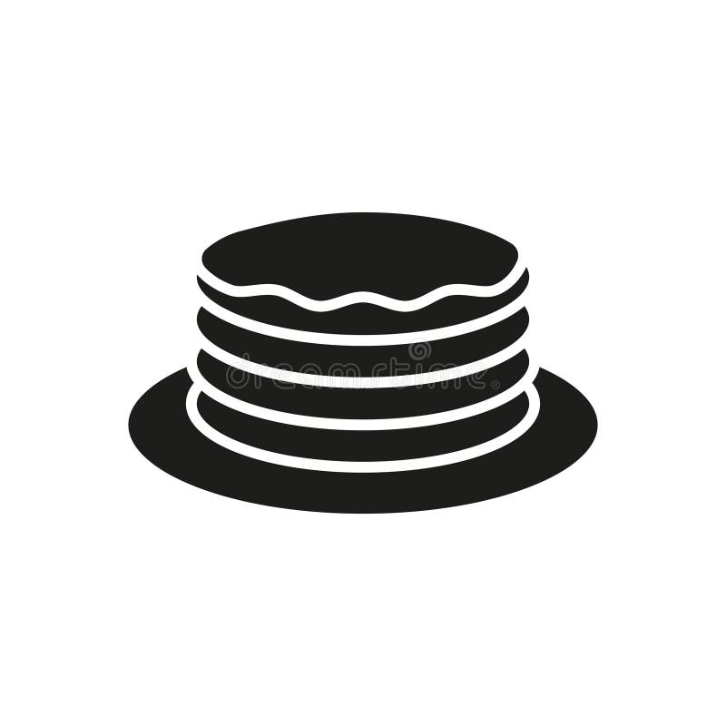 Pancake Food Beverage Icon Vector Basic Design Simple and Modern Stock ...