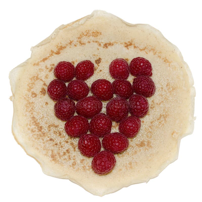 Pancake with Love Heart Shape Stock Image - Image of concepts, table ...