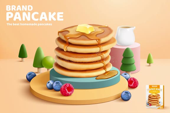 Pancake Banner Ads Stock Illustrations – 14 Pancake Banner Ads Stock ...