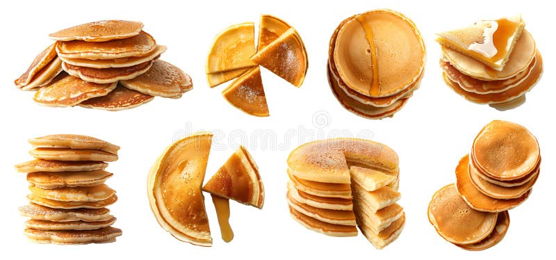 Pancake Pancakes Batter Dessert on Transparent Cutout, PNG File. Many ...