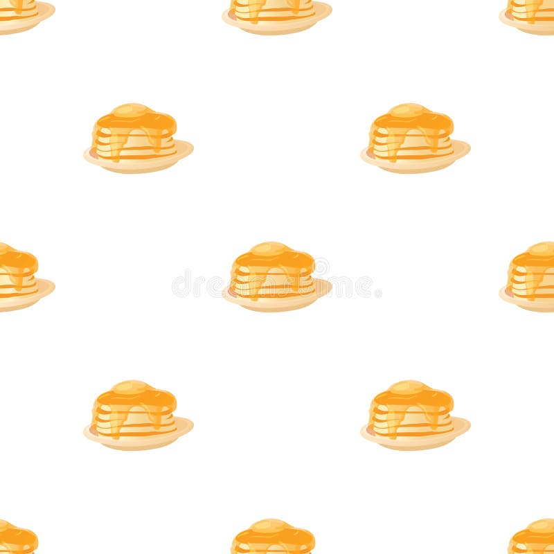 Pancake Pattern Seamless Vector Stock Vector - Illustration of seamless ...