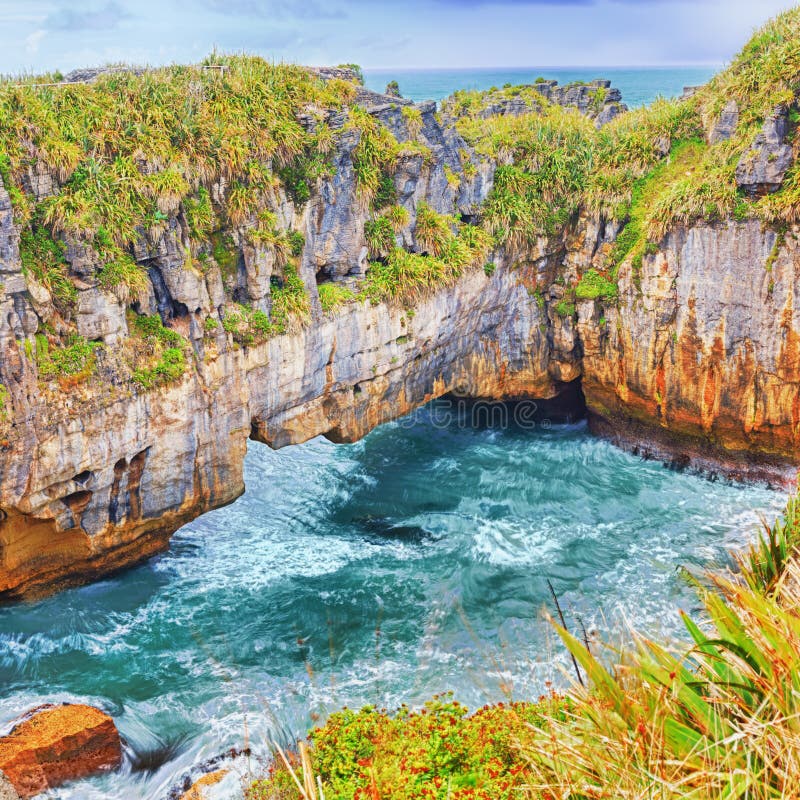 Pancake Rocks stock image. Image of rocky, paparoa, scenic - 25125237