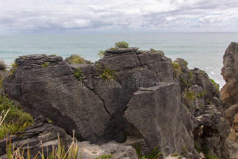 Pancake Rocks a Rock Formation in Paparoa National Park, South Island ...