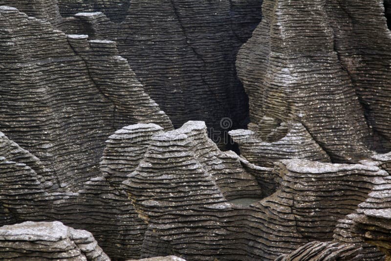 Pancake Rocks stock image. Image of detail, tower, texture - 153474491
