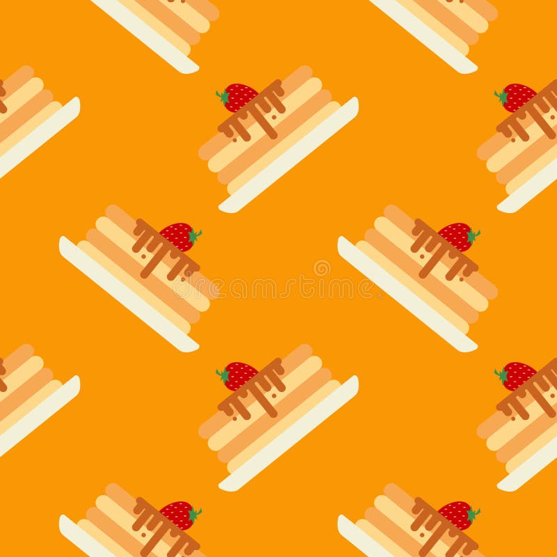 Pancake Seamless Pattern Vector Illustration Stock Vector ...