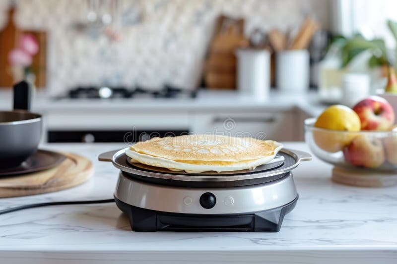 A Pancake Sits on Top of a Pan on a Kitchen Counter, Ready To Be Served ...