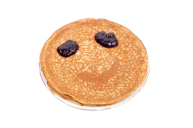 Pancake smile stock photo. Image of grain, dessert, face - 37871206