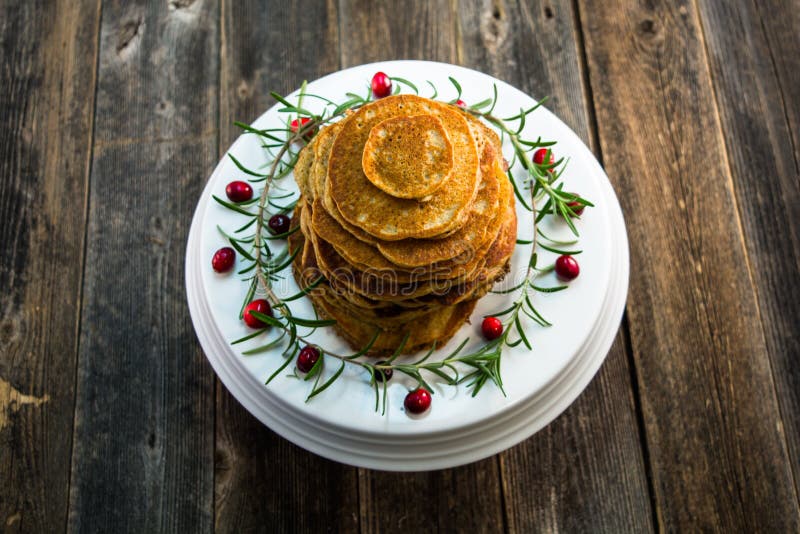 Pancake Stack stock photo. Image of cranberry, serving - 46913502