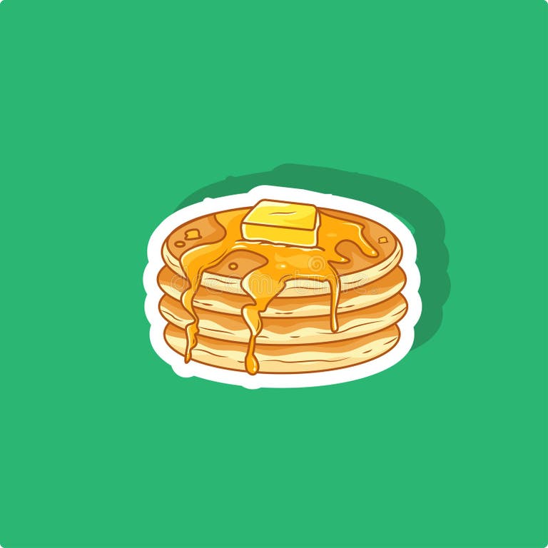 Pancake sticker stock vector. Illustration of cheese - 306122310