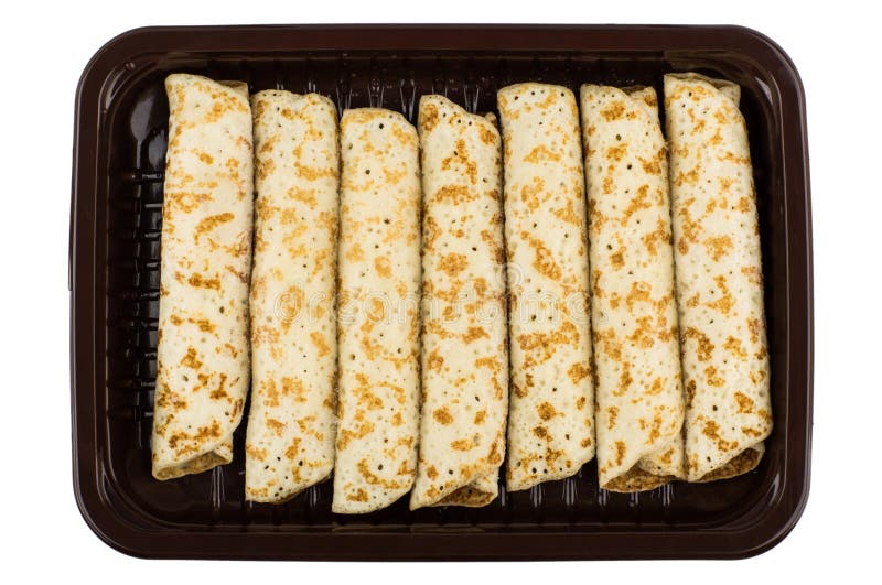 Pancake Stuffed Black Plastic Tray Stock Photos - Free & Royalty-Free ...