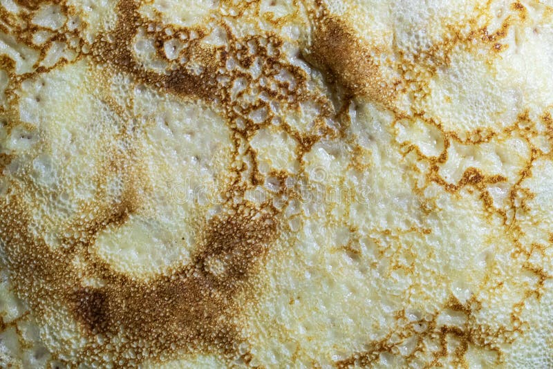 Pancake Surface Texture and Pattern. Close-up of Thin Hot Pancakes in a ...