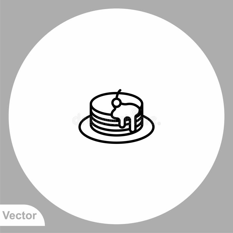 Crepe Vector Icon Sign Symbol Stock Illustration - Illustration of ...