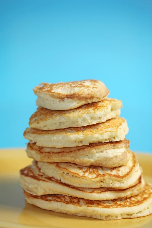 Tall stack of pancakes stock image. Image of juice, pancakes - 25962151