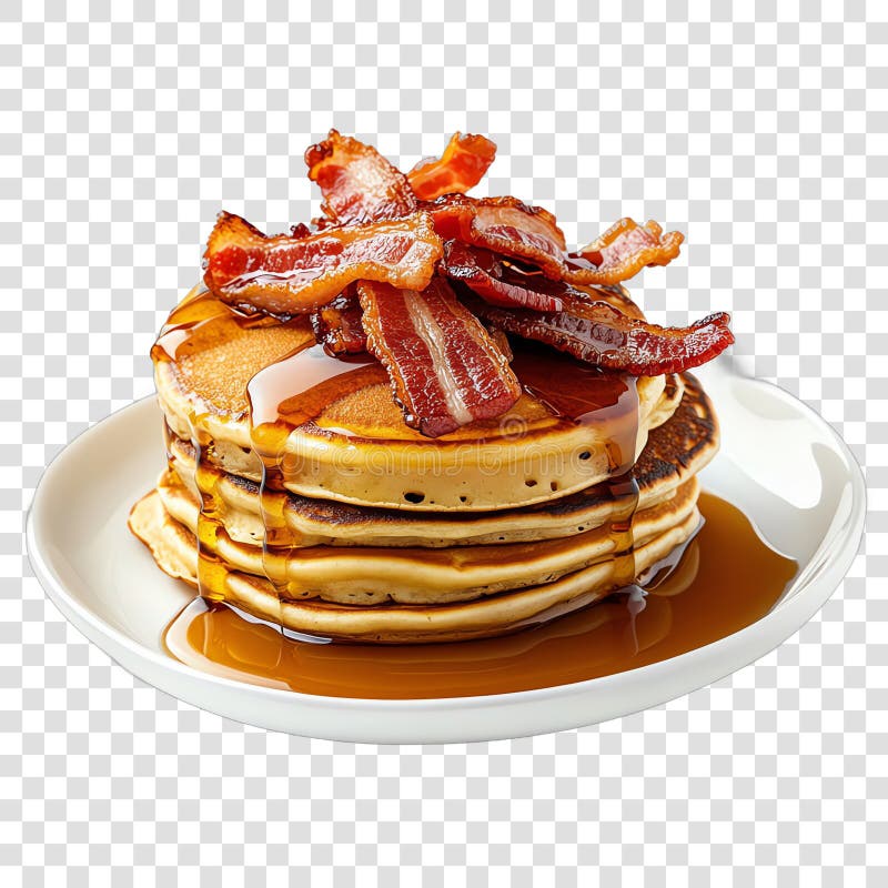 Pancakes with Bacon and Maple Syrup Breakfest Stock Photo ...