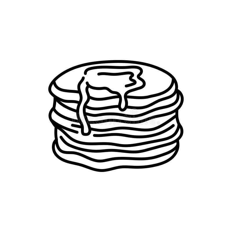 Pancakes Line Drawing Stock Illustrations – 384 Pancakes Line Drawing ...