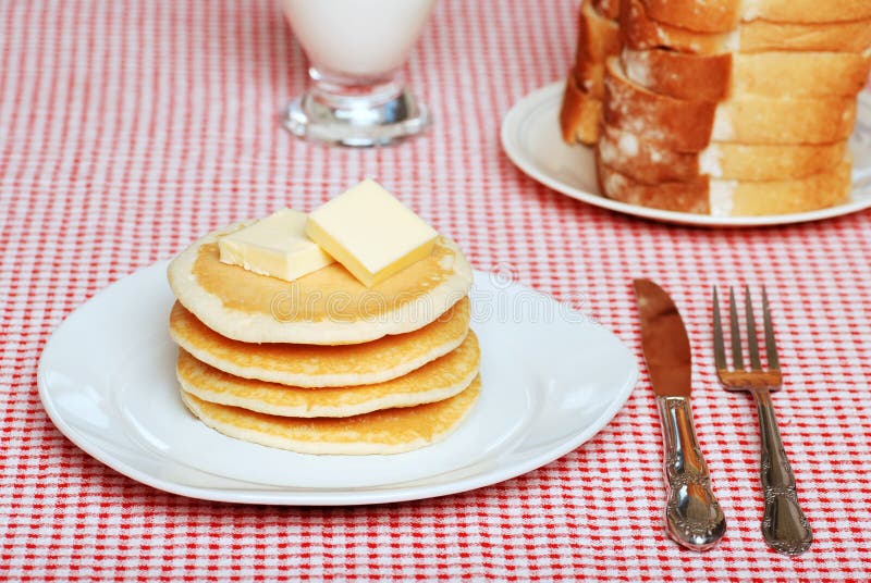 Pancakes with butter stock image. Image of breakfast, grain - 7669559