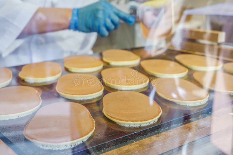 Pancakes Cooking Ion Griddle. Stock Photo - Image of details, food ...