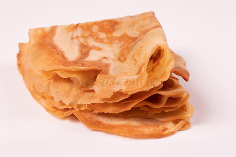 Pancakes are Folded in a Triangle and in One Pile Side View and ...