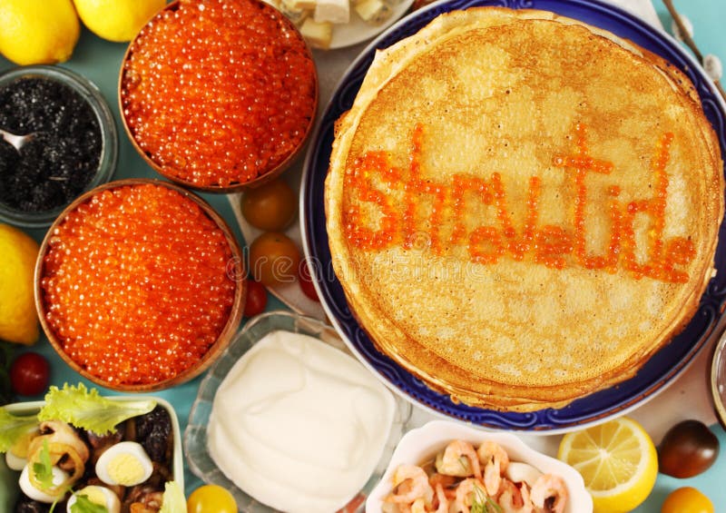 Pancakes with garnish stock image. Image of carnival - 29056069